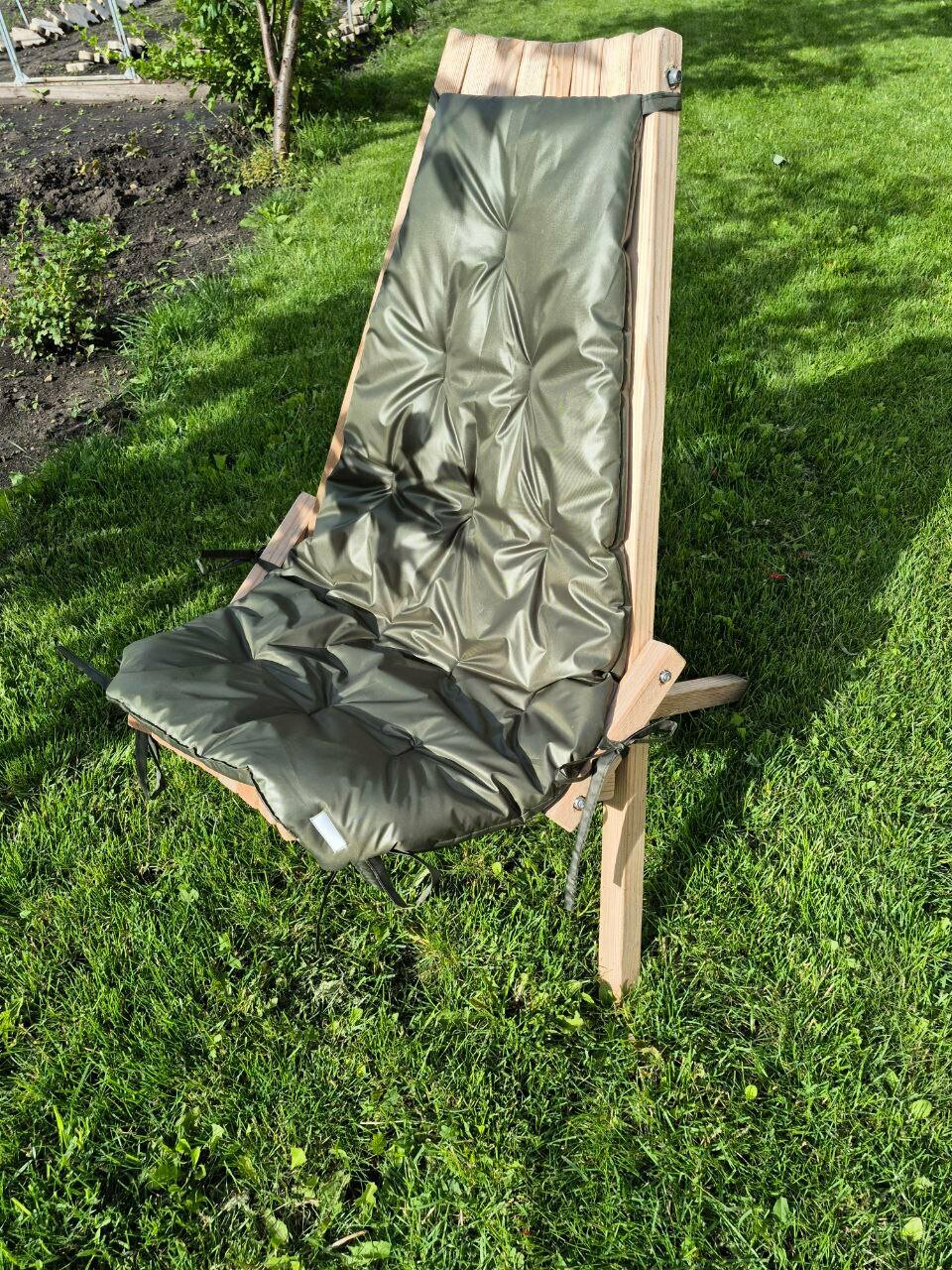 Подушка-матрас МАЙ 24 "Кентукки", для уличной мебели, цвет хаки