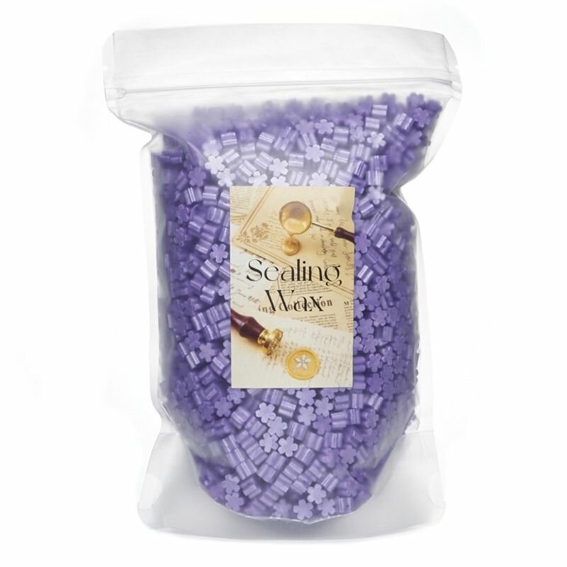 1 упаковка по 500 г зерен огненного воска в форме цветка вишни-9 штук фиолетового таро