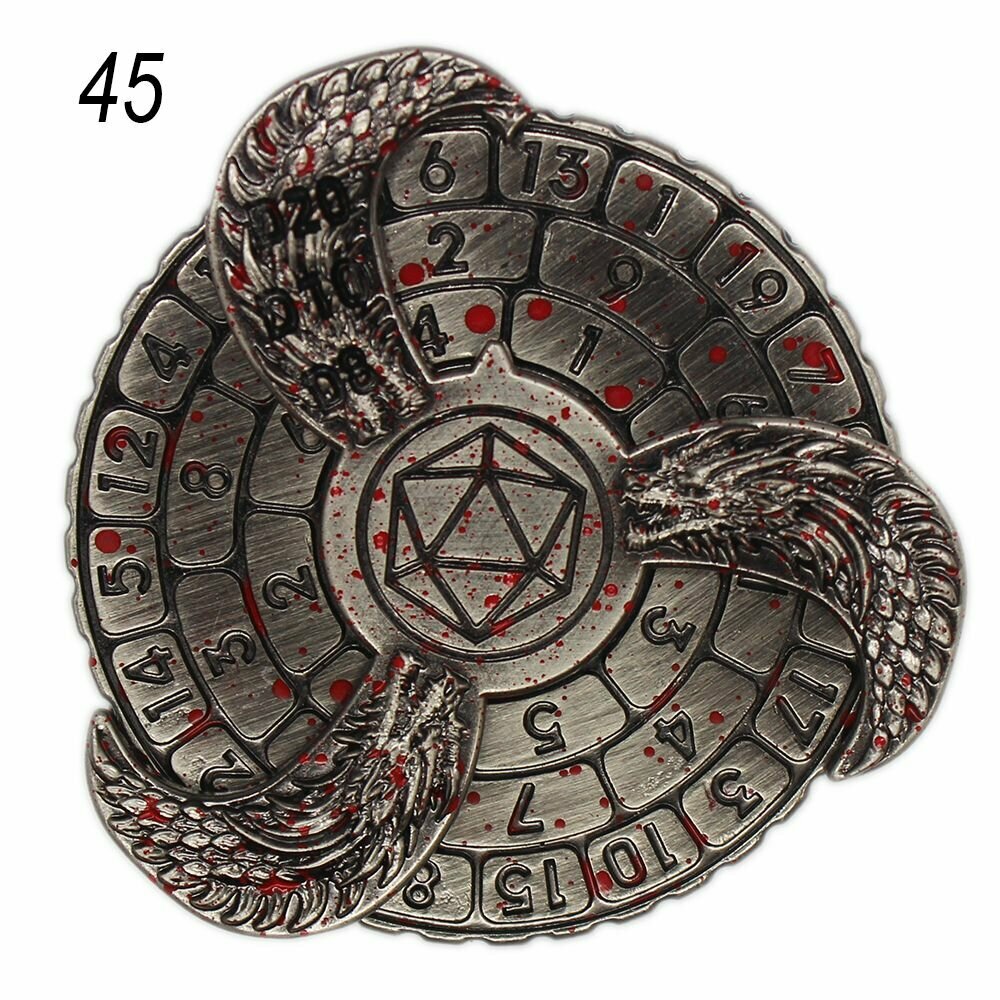 Гироскопические металлические кости для DND и настольных ролевых игр, вращающиеся драконьи рулетки в стиле фэнтези, подарок геймеру