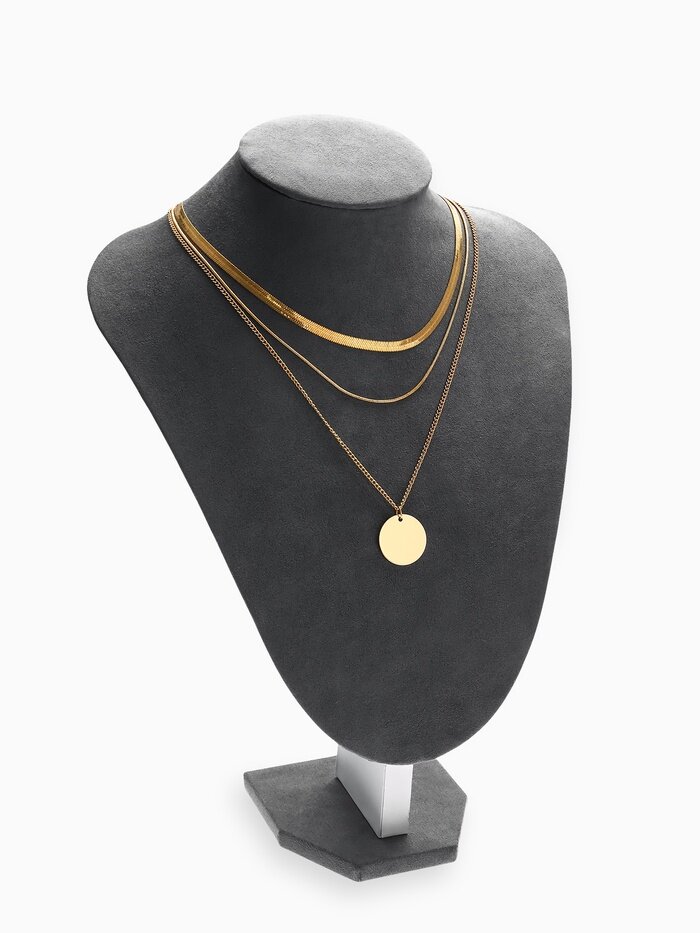 Бюст для украшений QF, 20×8×29 см, h=29 см, флок, серый графит