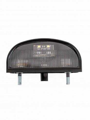 Фонарь освещения номерного знака 12/24В светодиодный черный корпус с разъемом КАМАЗ, МАЗ, ГАЗ, УАЗ (ООО Сакура г. Уфа)