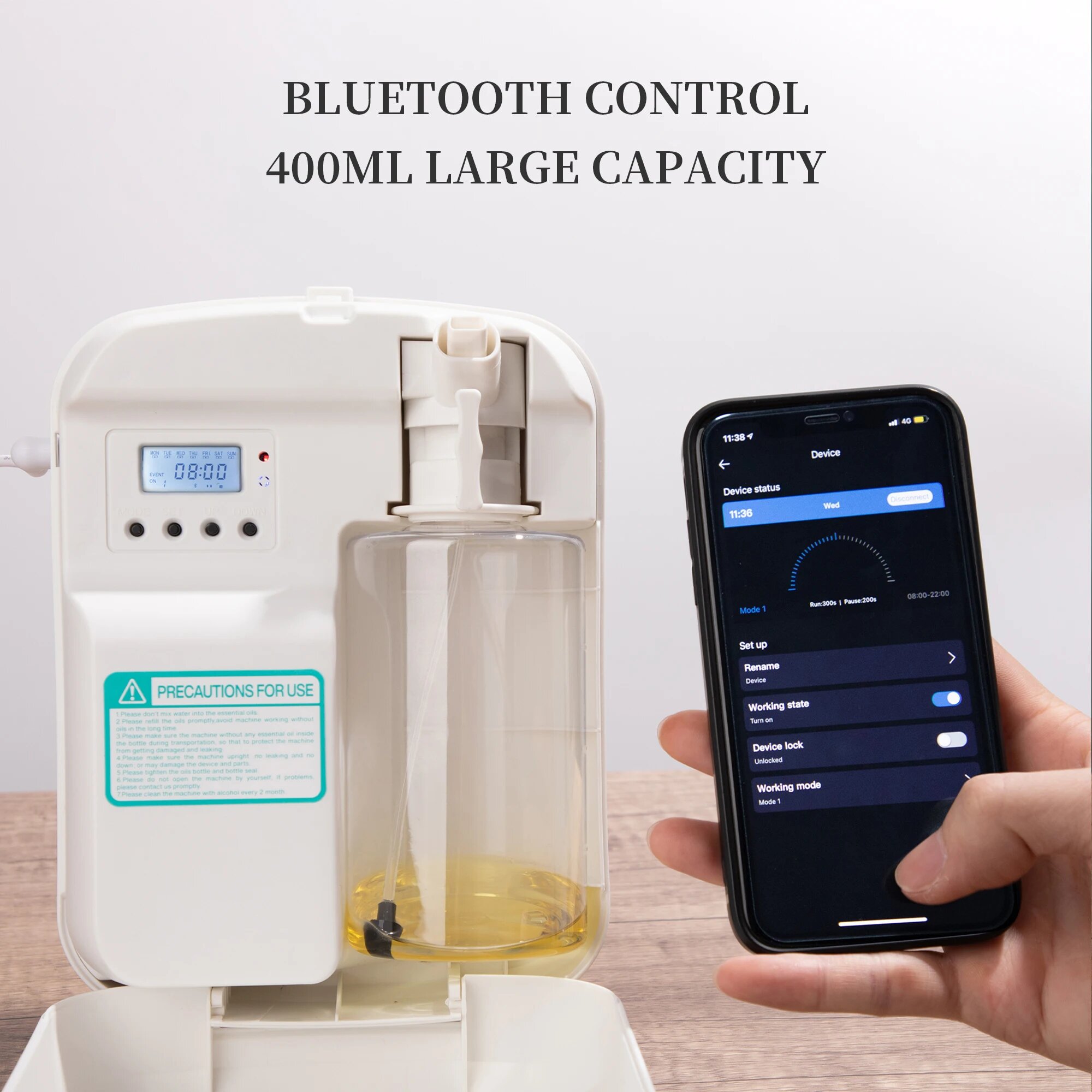 Bluetooth аромадиффузор NMT-074 белый — фото 1