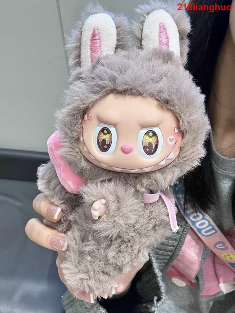 Кукла Labubu "Маленький ангел Пух", плюшевая, с суперспособностью огонь, подарок для ребенка