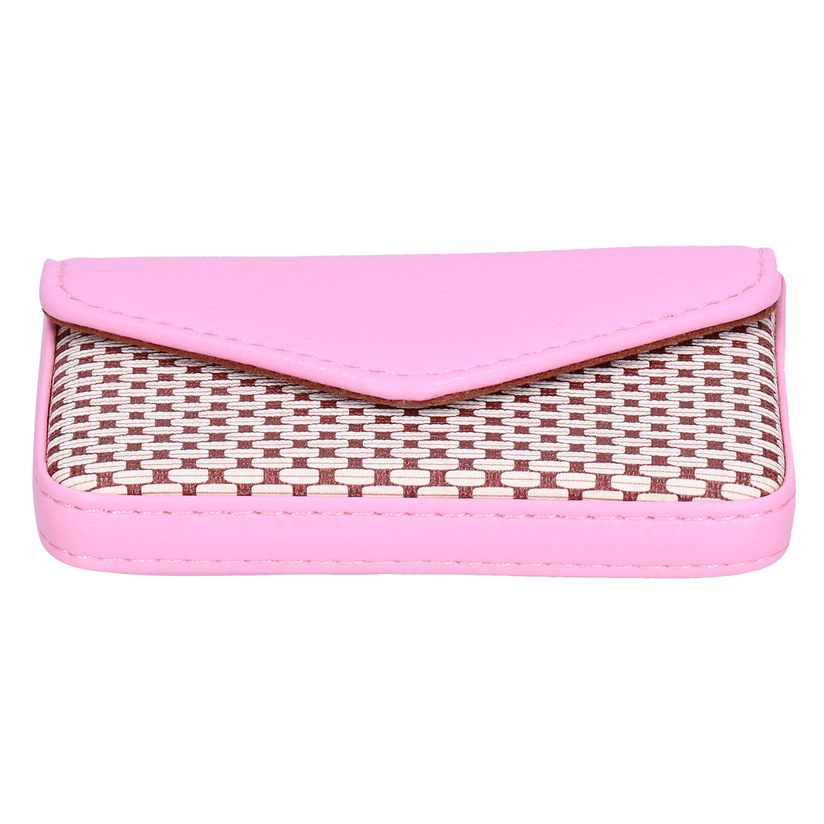 Чехол для визитных карточек Портативный держатель для кредитных карт из искусственной кожи для мужчин и женщинРозовый