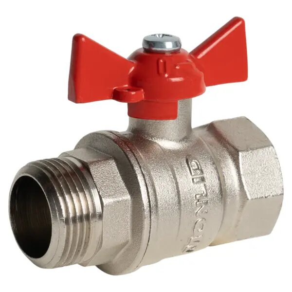 Кран шаровой Monlid DN20 PN40 3/4" ВР/НР латунь ручка бабочка