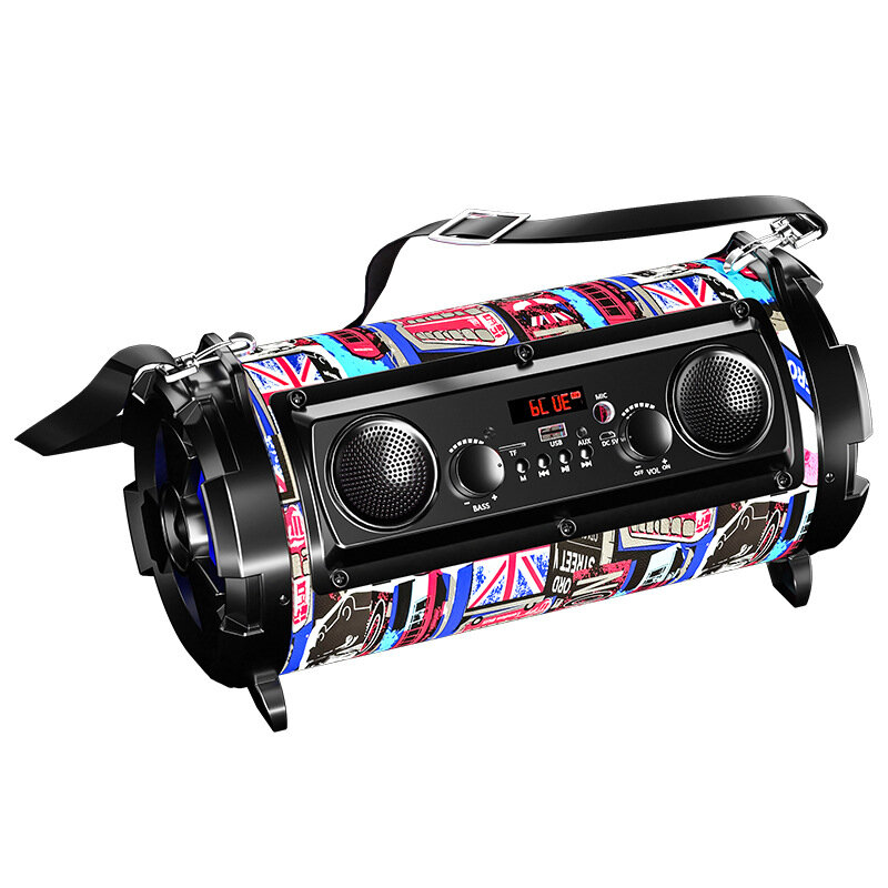 Портативная колонка M18 со световыми эффектами, 15 Вт, 3000 мА, Bluetooth 4.0, разноцветный