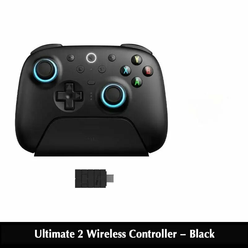8BitDo Ultimate 2 Беспроводной контроллер, геймпад с джойстиками TMR / триггерами эффекта Холла и зарядной док-станцией для ПК, Windows, Android