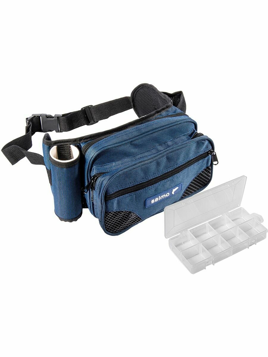 Сумка рыболовная поясная с креплением для спиннинга Salmo 08