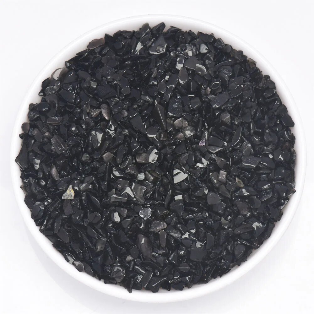 Камни для декора 20-100г Черный, 50g, Black Obsidian