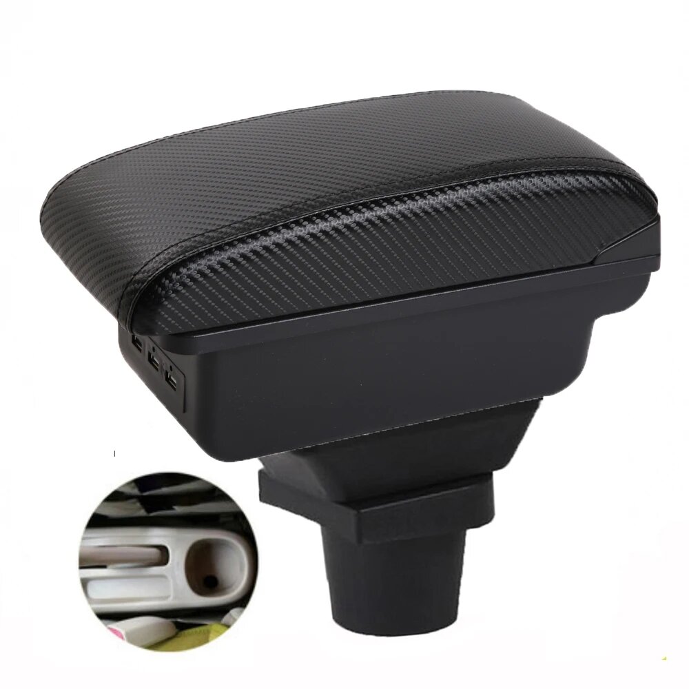 Автомобиль Toyota Vios Belta Yaris NCP42 подлокотник, ящик для хранения центральной консоли, коробка для хранения водителя, поддержка локтя, подлокотник A-3USB-Black line