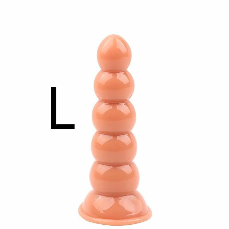 Длинные толстые анальные шарики с присоской массажер простаты, стимулятор точки G, анальный тренажер для мужчин, женщин и пар (5 шариков)