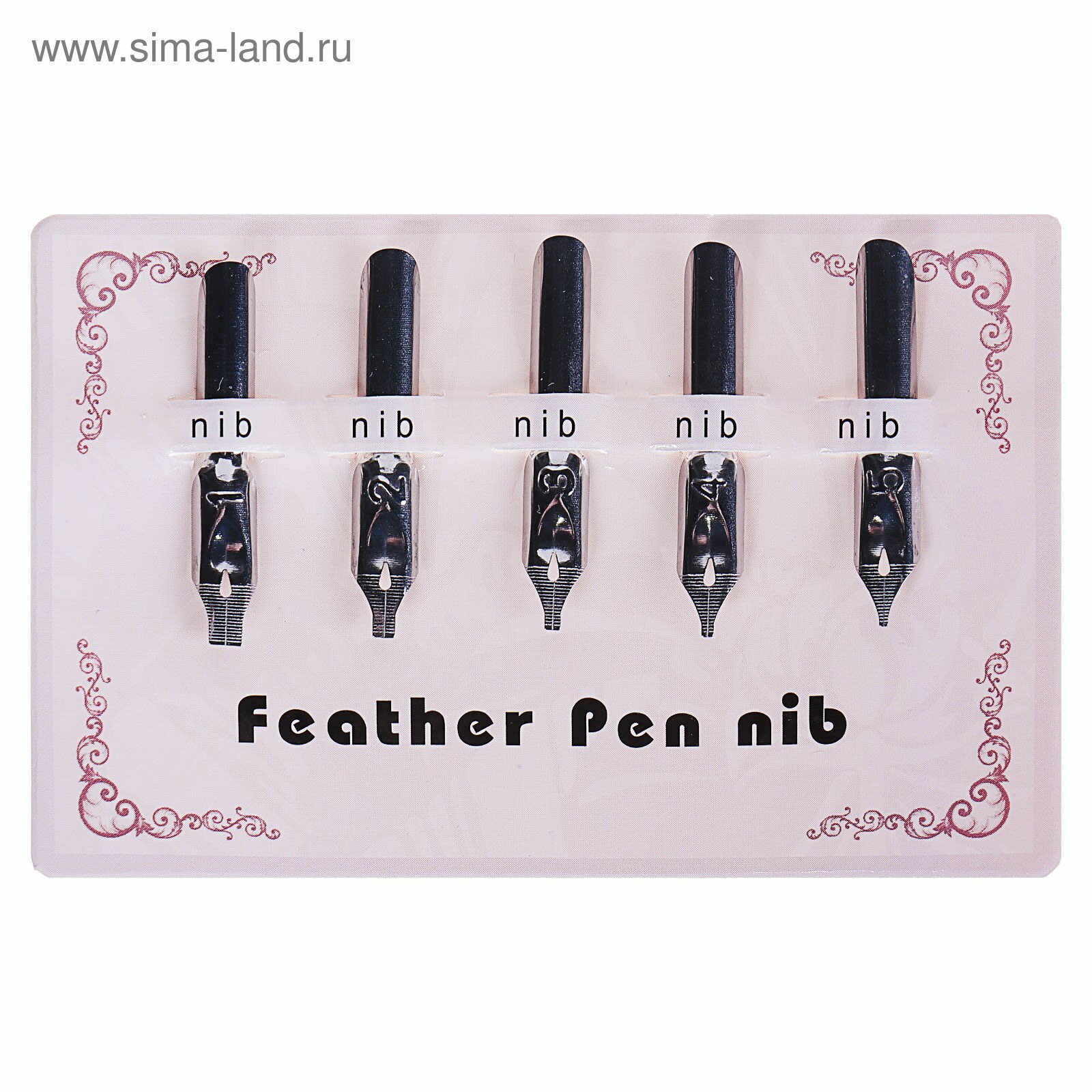 Набор перьев для каллиграфии, 5 штук, вид пера: плоское (плакатное)