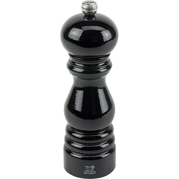Мельница для соли «Париж» металлический механизм, бук, металл, 18 см, черный, серебряный цвет (Peugeot)