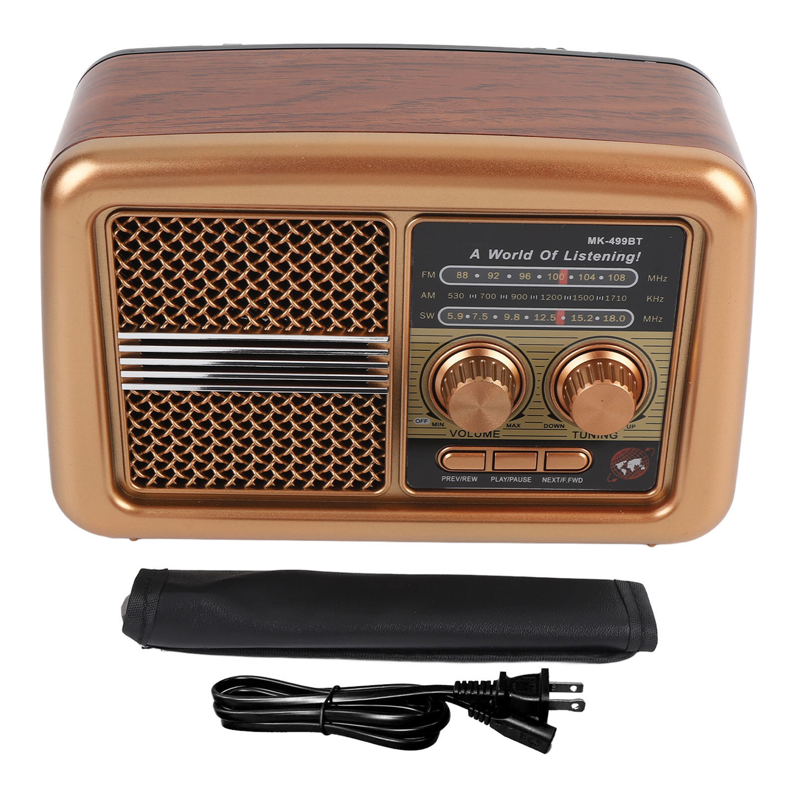 Portable Am FM SW Radio с Bluetooth -динамиком Полное портативное радио с выдвижной антенной для домашней кухни.