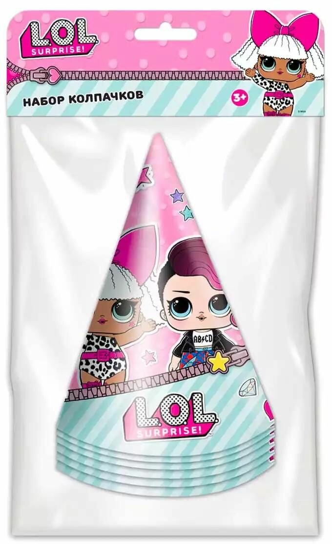 Набор колпачков ND Play Лол 6 шт розово-мятые, бумажные