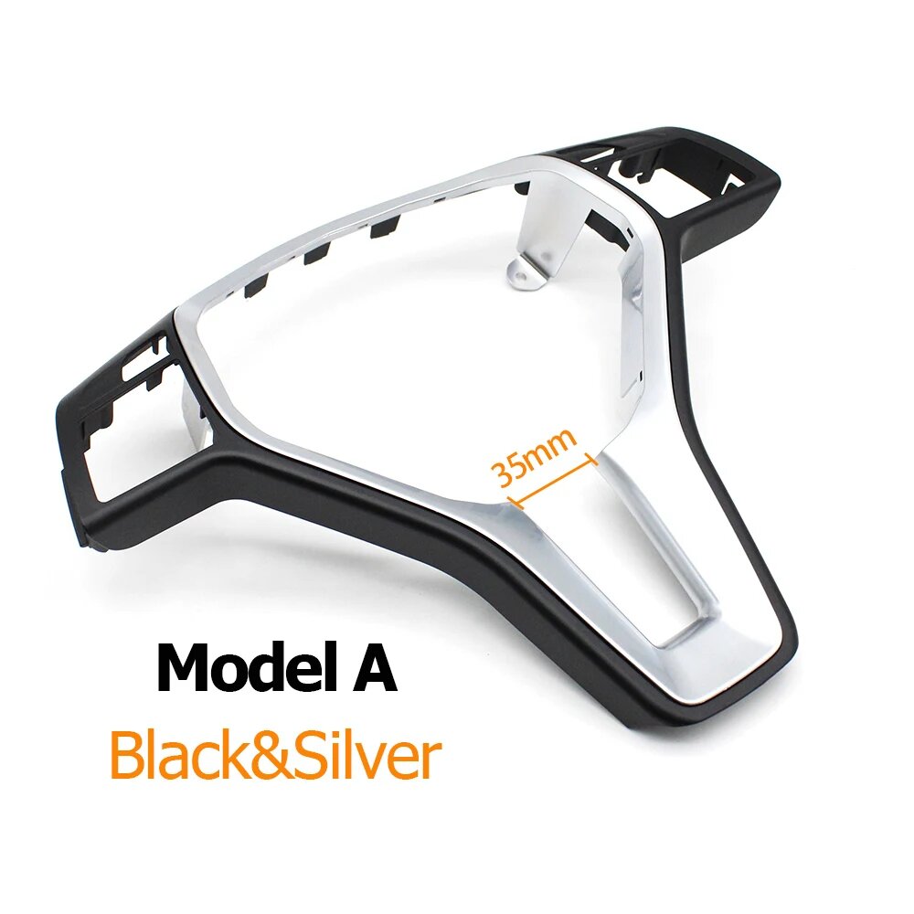 Внутренняя отделка автомобильного рулевого колеса из углеродного волокна, отделка панели для Mercedes Benz W176 W246 W204 X204 W212 W207 W156 W117 A0994641913 Black-Silver