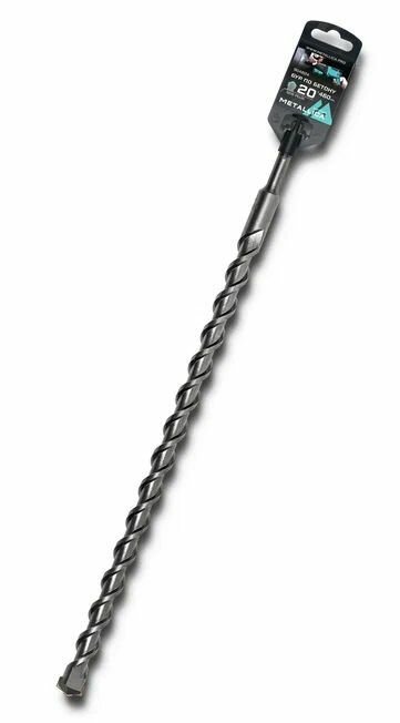 Бур по бетону SDS-plus METALLICA Optima 20 х460/400 мм, напайка с центром, 2 спирали 904824