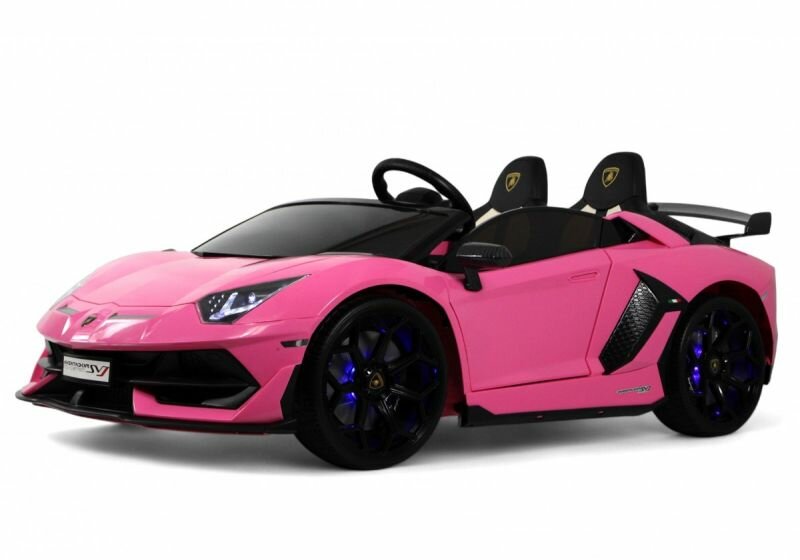 Другие электромобили Rivertoys Детский электромобиль Lamborghini Aventador SVJ (A111MP) розовый