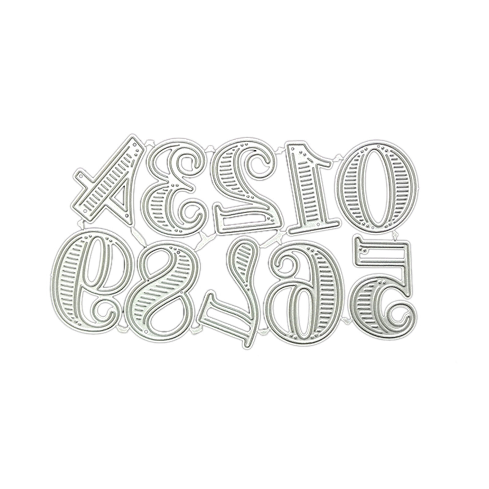 Металлические высечки "Цифры 0-9" для скрапбукинга