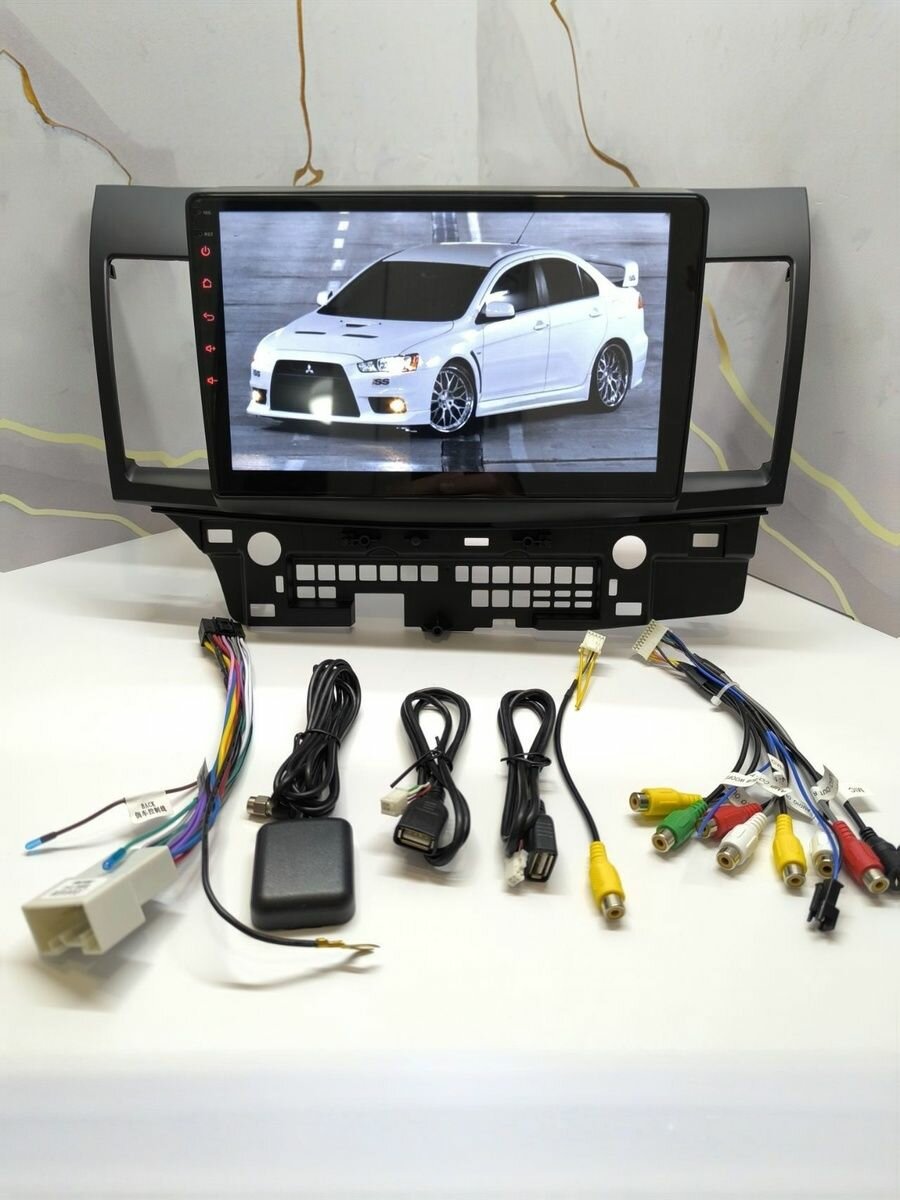 Магнитола Митсубиси Лансер 10 андроид 2гб-32гб, 10 дюймов, экран IPS с разрешением 1280*720 / штатная магнитола Мitsubishi lаnсеr 10 (2007-2015)