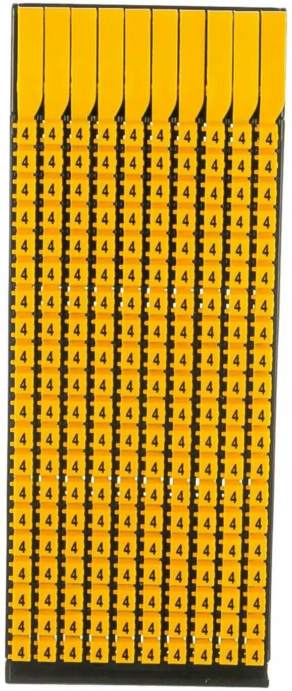 Маркер для кабеля 0.5-1.5мм символ «4» (уп.200шт) DKC MKF4S1