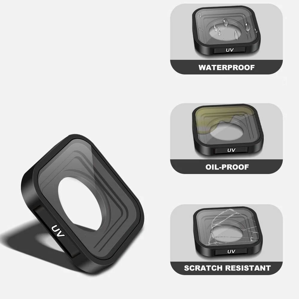 Cменная UV линза для экшен камеры GoPro 12/11/10 /9 (прозрачная)