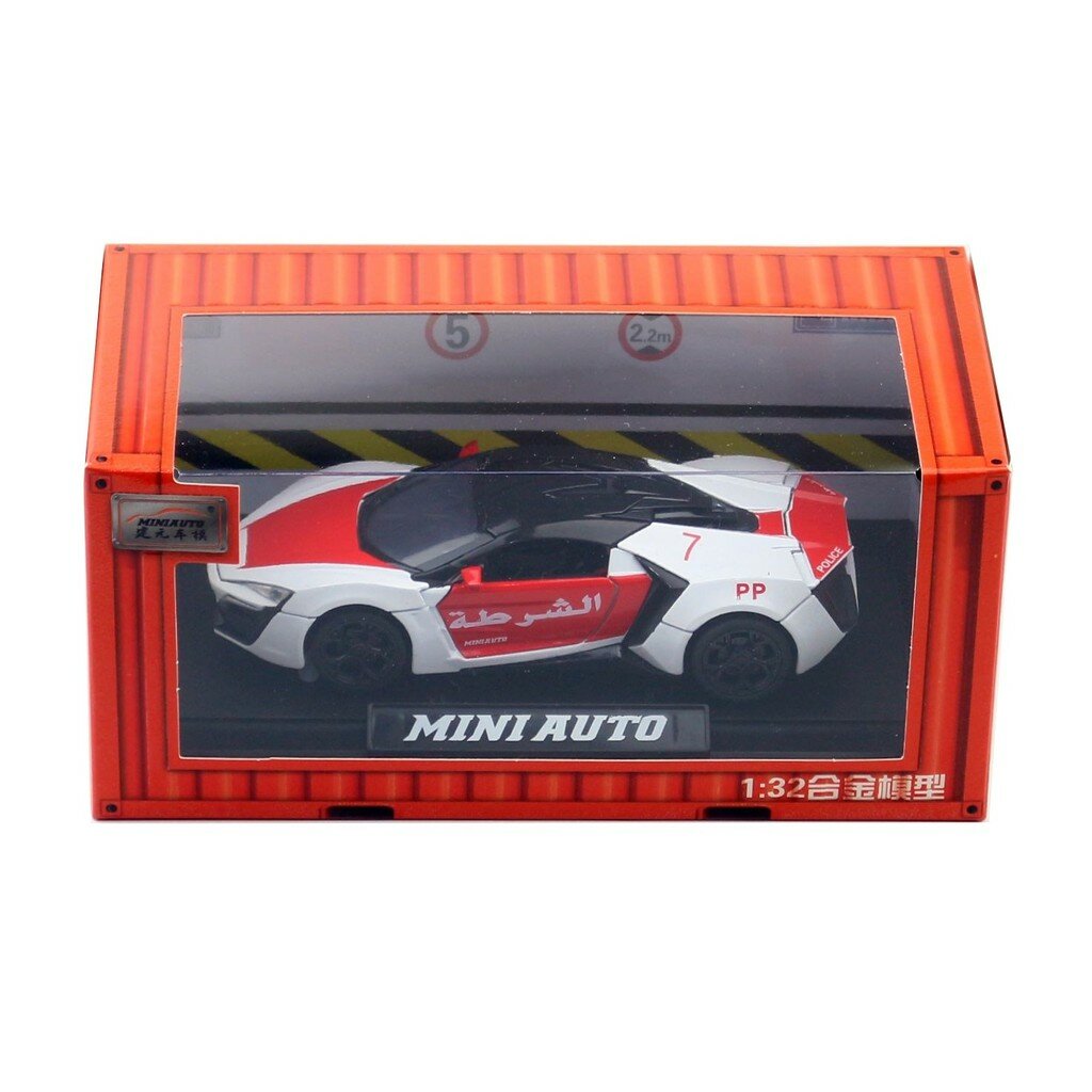 Fast furious lykan hypersport diecast car model alloy with sound light for childrens toy collection dubai police car