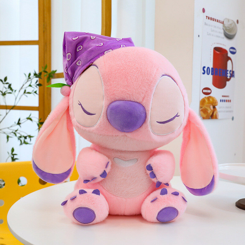 Мягкая игрушка Dreamy Stitch — милый спящий ангел, мягкая в голубом и розовом, разные размеры