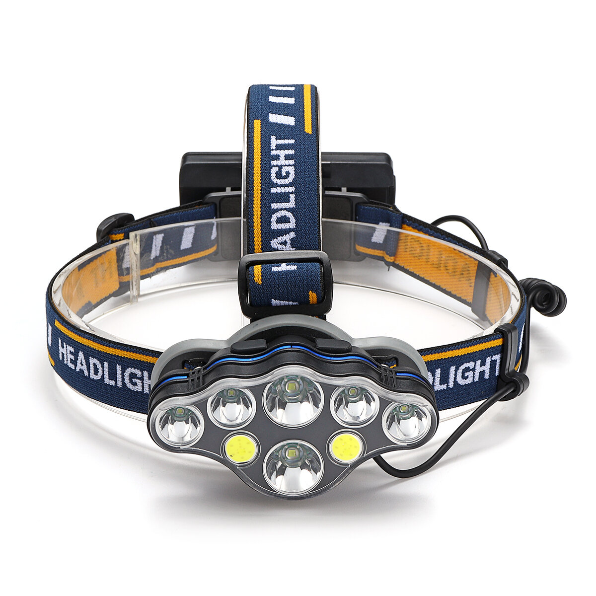 Спортивный 6X XM-L T6 +2XCOB 8 светодиодный USB налобный фонарь перезаряжаемый фонарик