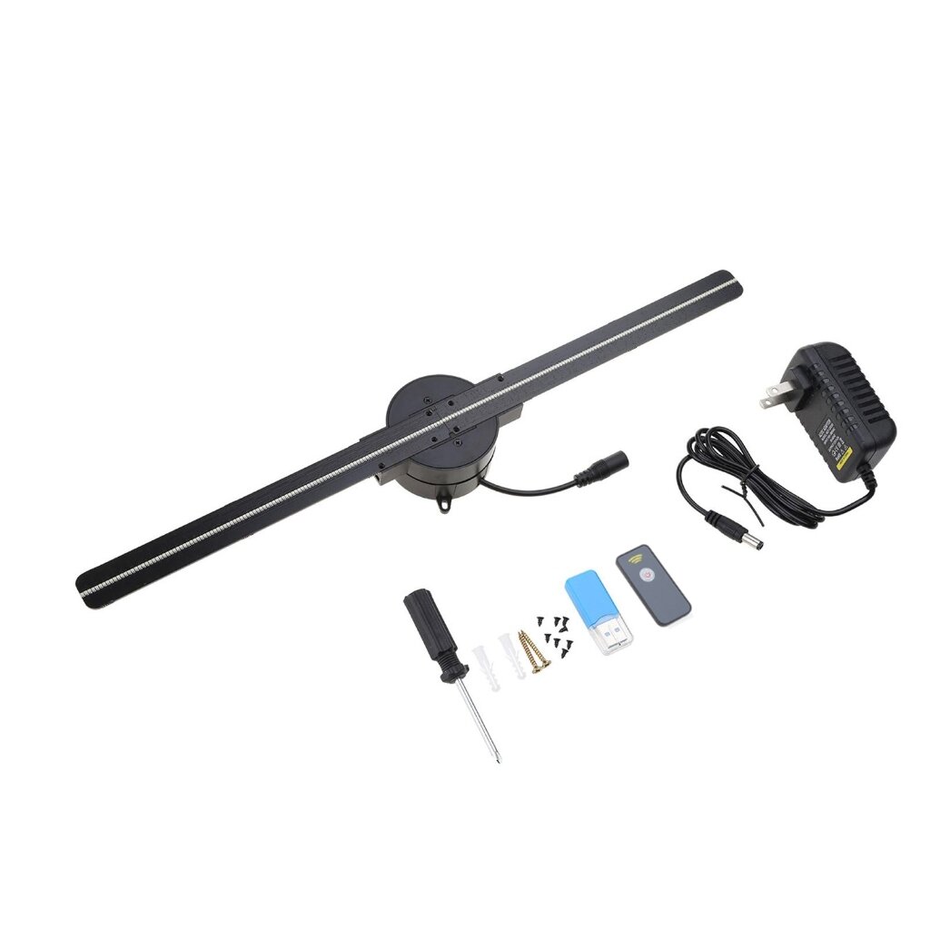 3D голограмма рекламный вентилятор голографический дисплей воздушный вентилятор видеопроектор 224 лампы магазин бар казино 42 см прочный