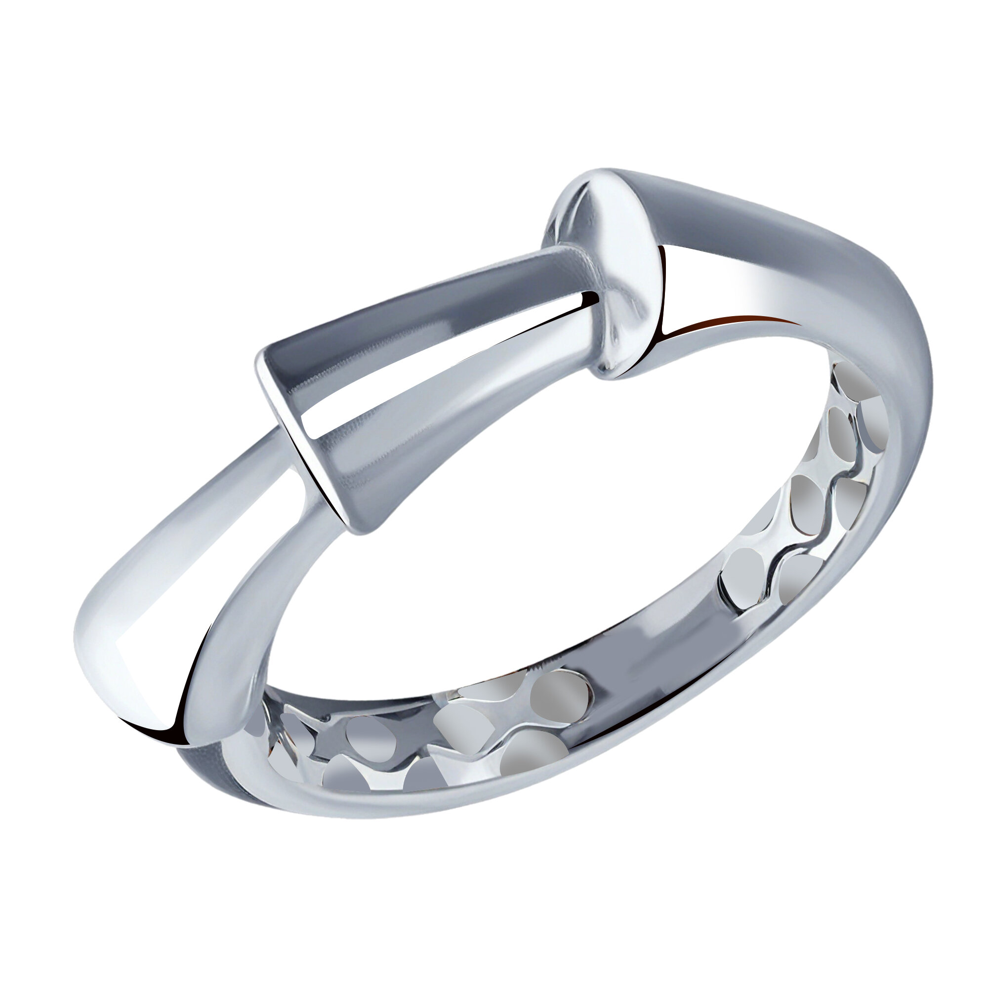 Кольцо, серебро, 925 проба, родирование