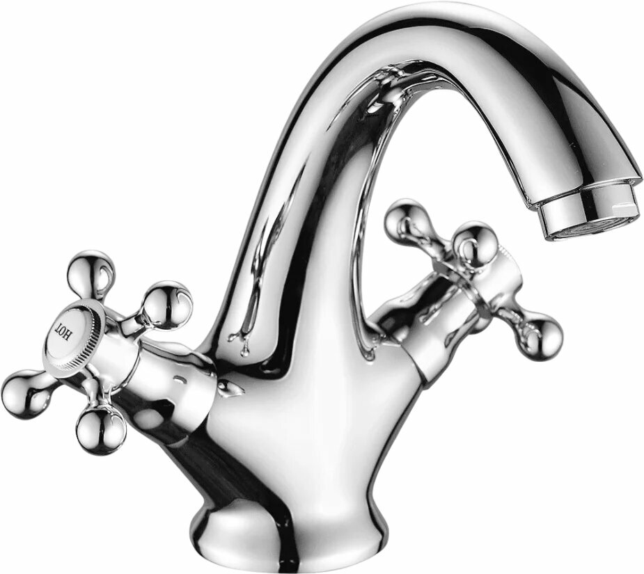 Смеситель для раковины Fashun A1019 хром, глянцевый, кран для ванной в раковину, из латуни