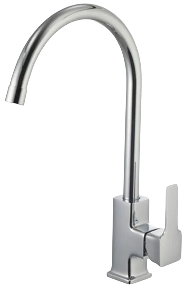 Смеситель для кухни Lemark Basis LM3605C с поворотным изливом, хром, глянцевый, однорычажный, латунный, с керамическим картриджем