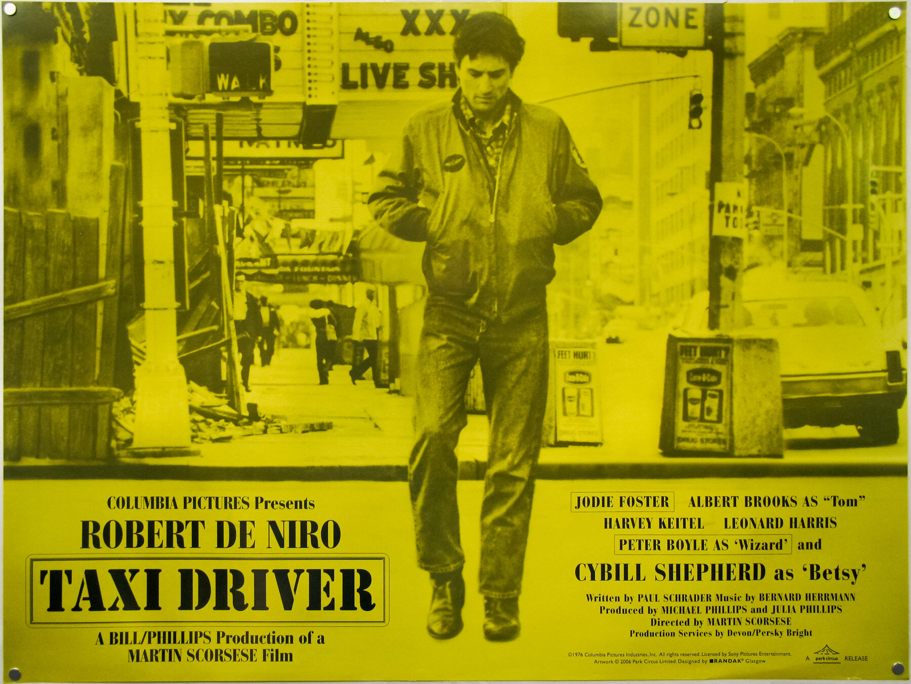Плакат, постер Taxi Driver (1976) (Таксист) на холсте, размер 30х42см