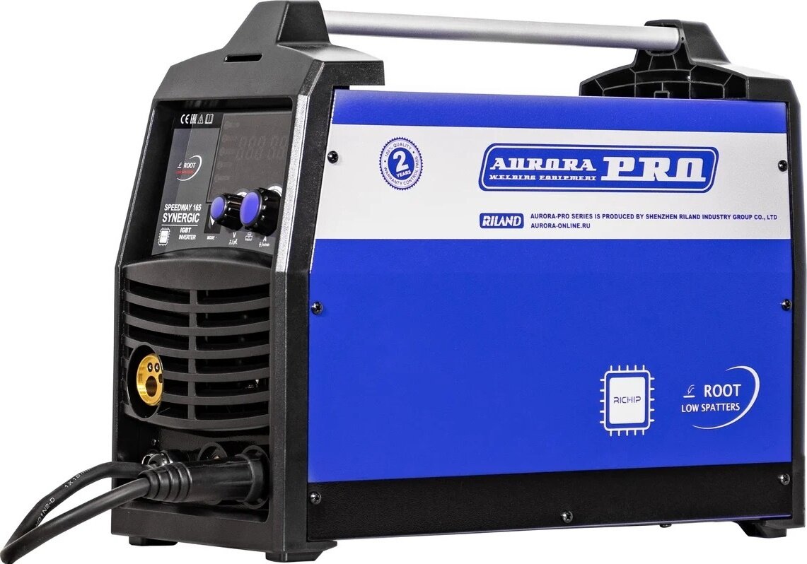 Сварочный аппарат Aurora SPEEDWAY 165 RICHIP, мощность 6,2 кВт, MMA, MIG/MAG, TIG