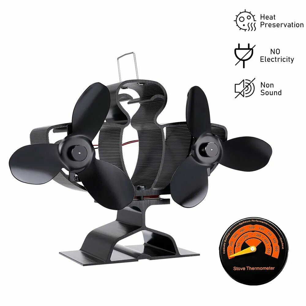 6 лопастей, Вентилятор на камин/ Печной тепловентилятор-термодинамические экологически чистые тихие и эффективные радиаторы, зимние домашние кемпинговые обогреватели