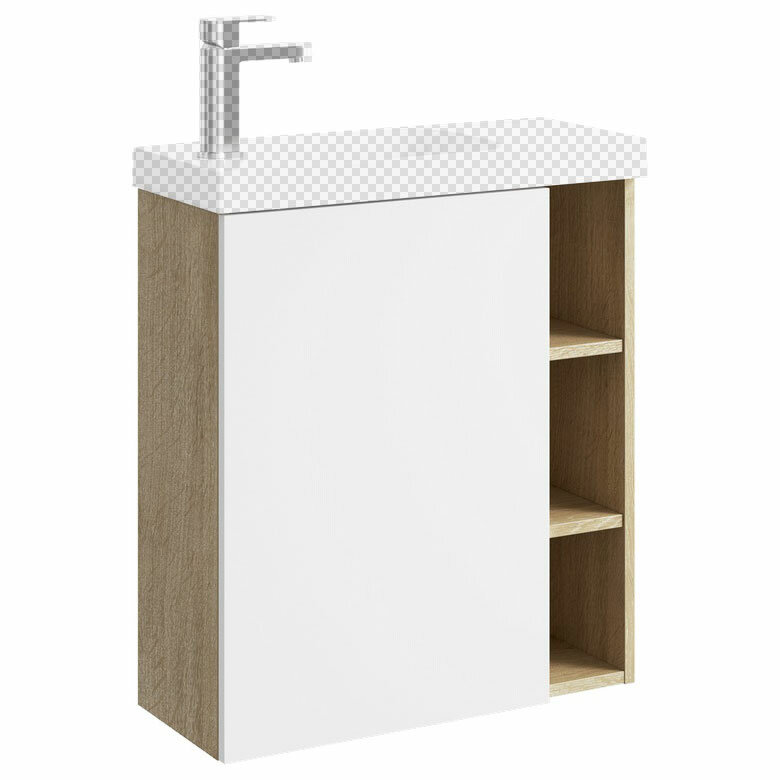 Тумба под раковину Aqwella Alba 59.5 ALB0106LDD левая