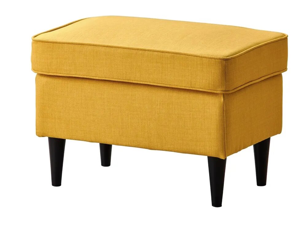 Пуф для ног, рогожка, желтый, Тайвас (Ikea Strandmon) 60x44x40 см