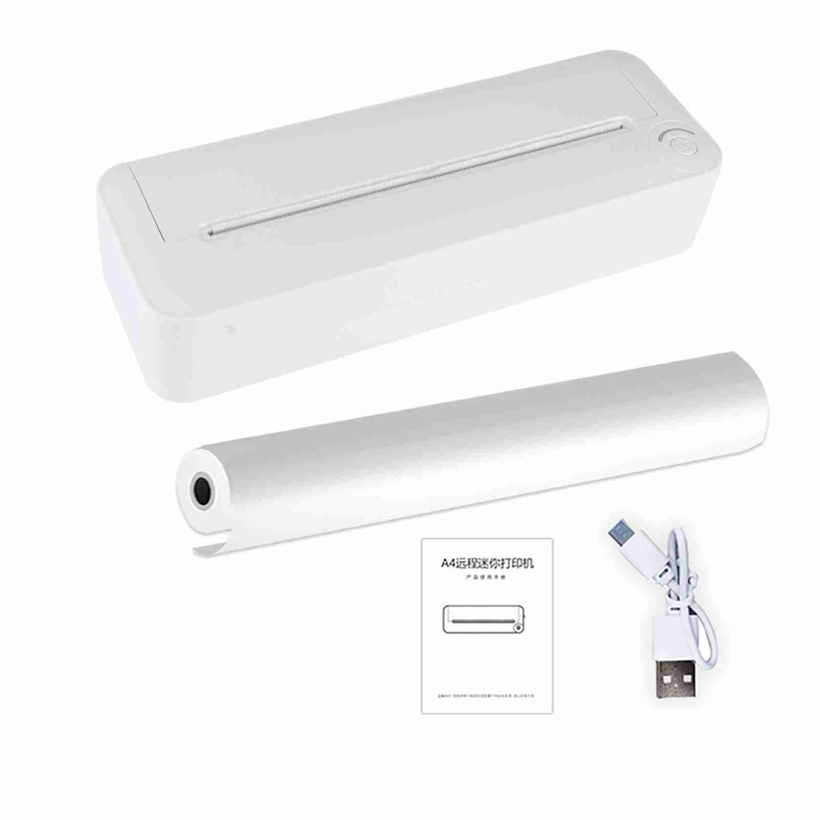 Тепловой принтер 200 xpi Bluetooth USB Подключение подзаряжаемого портативного беспроводного принтера A4 для бумаги для текстового изображения экзамена