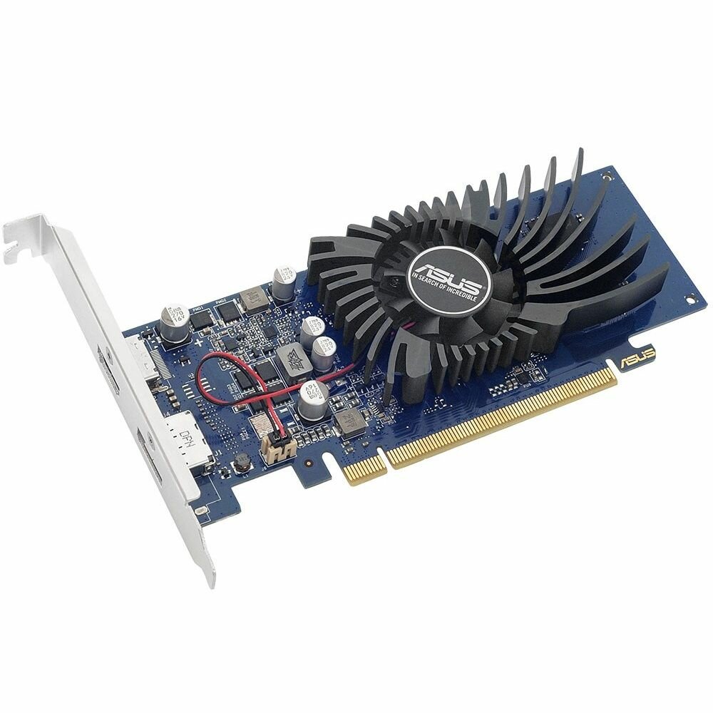 Видеокарта ASUS NVIDIA GT1030 LP GT1030-2G-BRK, GDDR5, 2ГБ, активная система охлаждения
