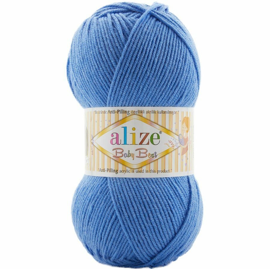Пряжа Alize BABY BEST 237 голубой (5 мотков)