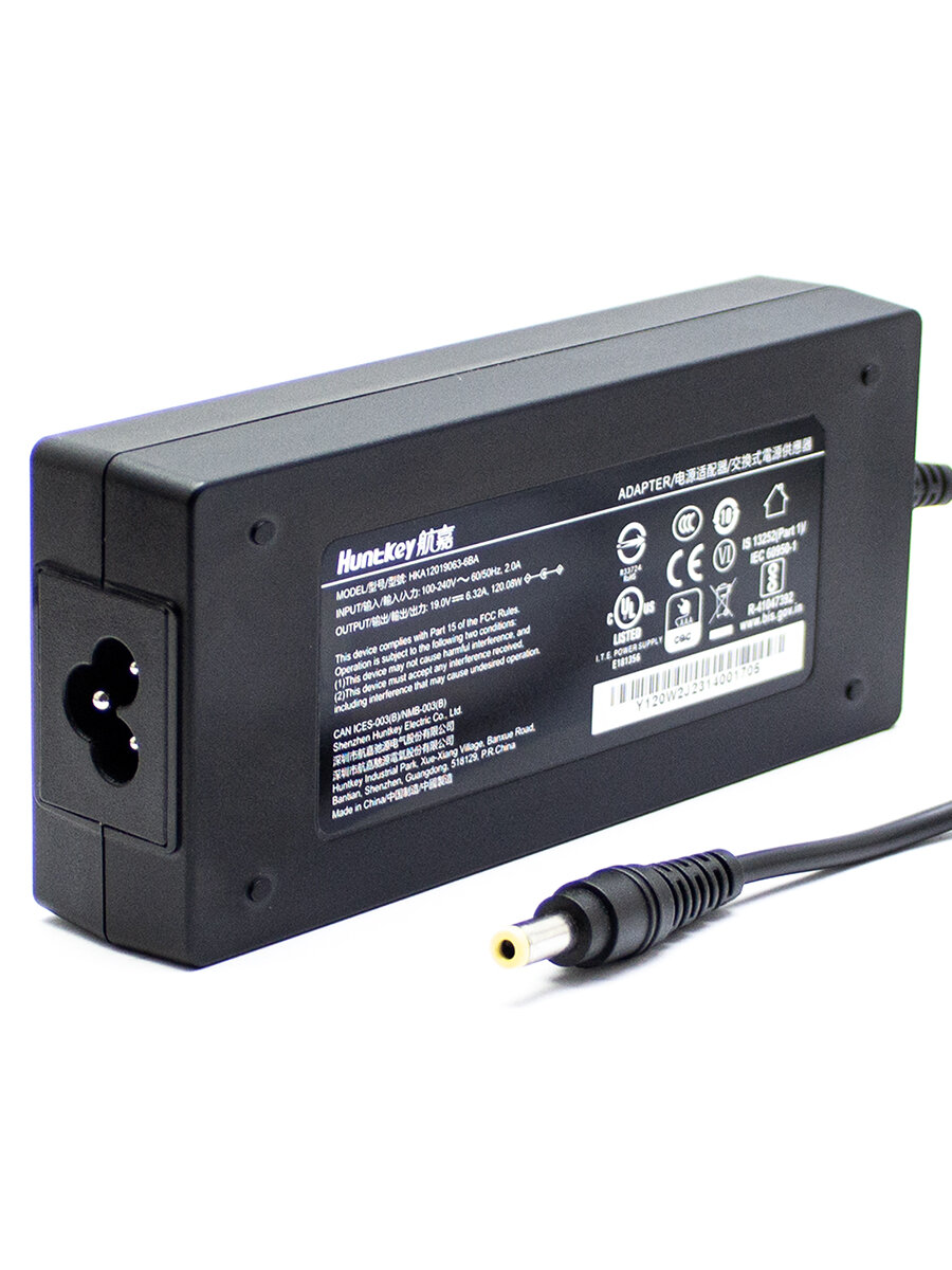Блок питания Huntkey HKA12019063-6BA для ноутбука Asus MSI Intel NUC 19V 6.32A 120W 5.5x2.5мм