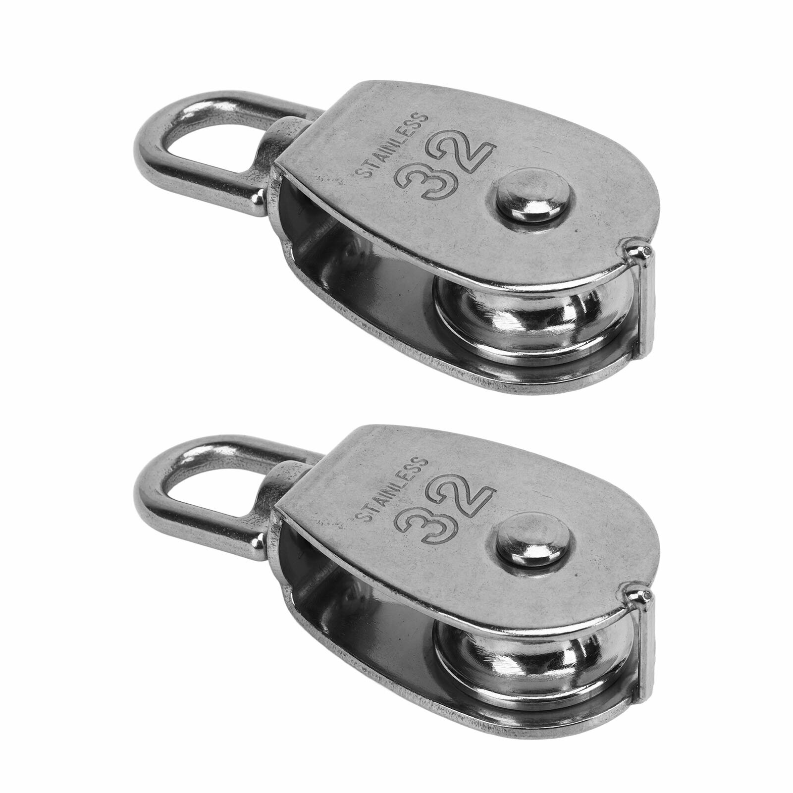 Комплект вращающихся блочных роликов из нержавеющей стали 304 для фитнеса, экономия усилий, 2 штуки