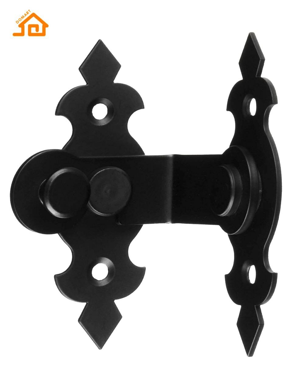 Щеколда дверная "Готика" (60/60) угловая, левая