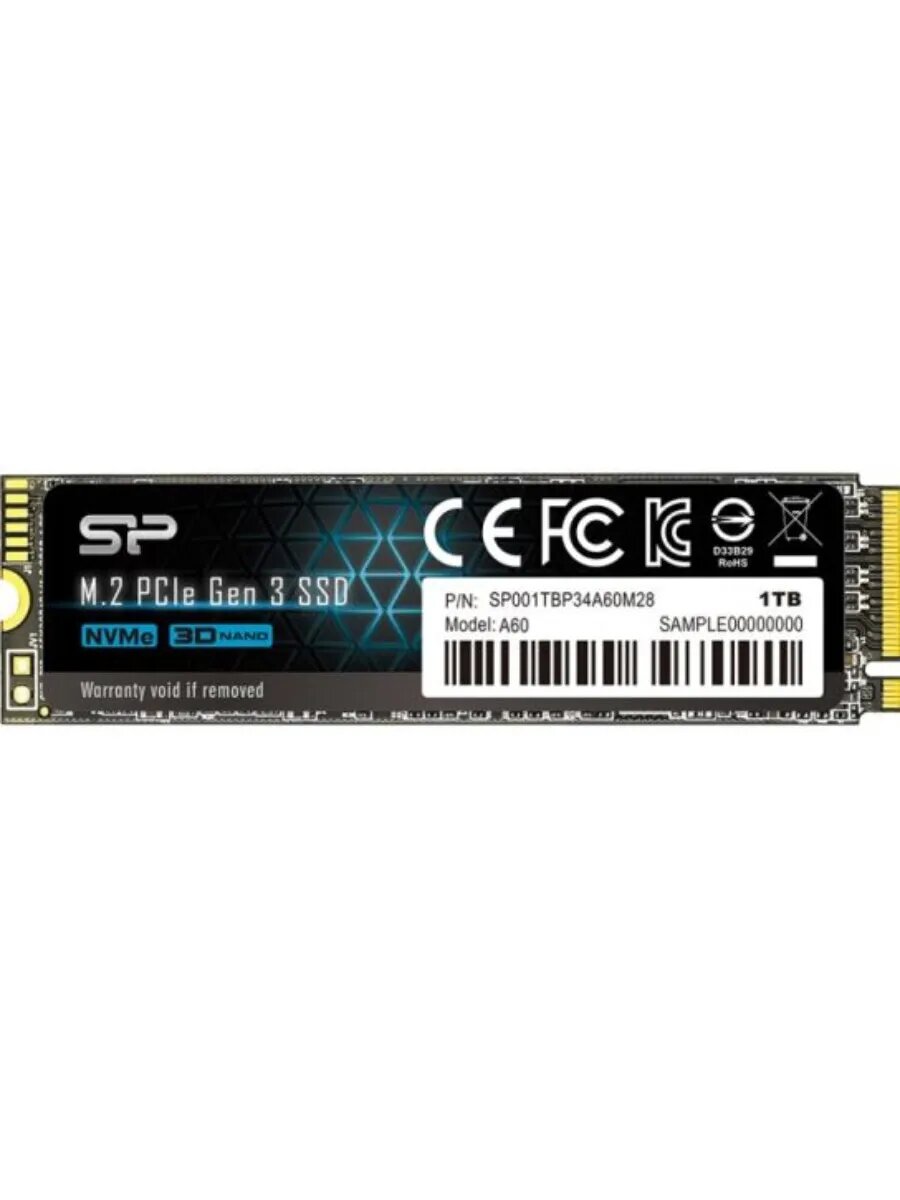 1 ТБ M.2 NVMe M-Series P34A60 SP001TBP34A60M28 PCIe 3.0