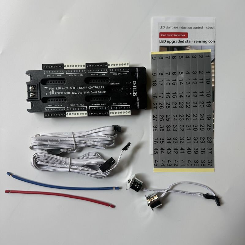 LED Контроллер автоматической подсветки лестниц c защитой от короткого замыкания, 32 канала
