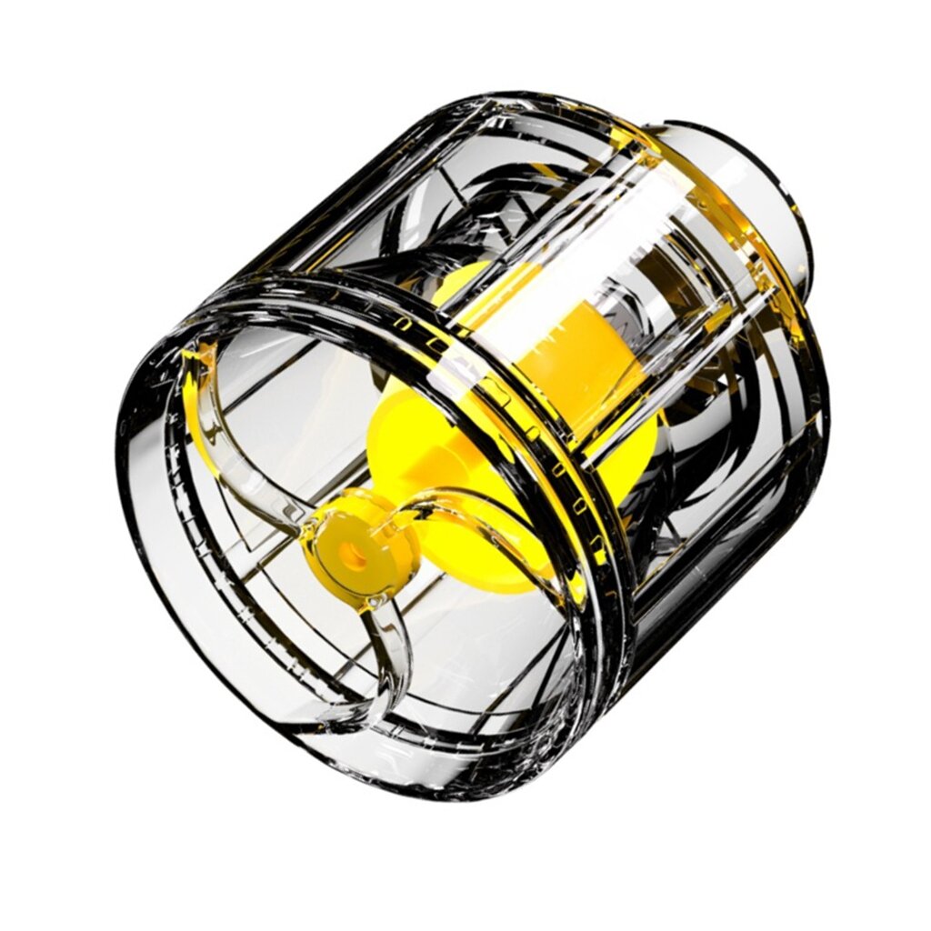 Светящиеся аквариумные фитинги для труб с волновой выходной головкой-прозрачный желтый S small