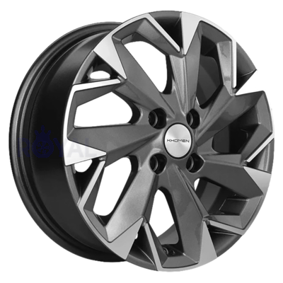 Литой колесный диск Khomen Wheels KHW1402 (Solaris/Logan/Rio) 5,5x14/4x100 ET43 D67,1 Gray-FP