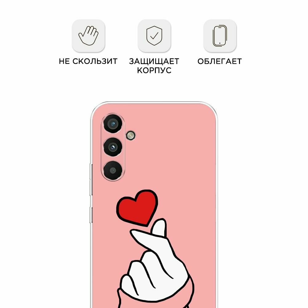 Чехол на Samsung Galaxy A34 / Самсунг A34 с принтом "Милое сердечко" — фото 1