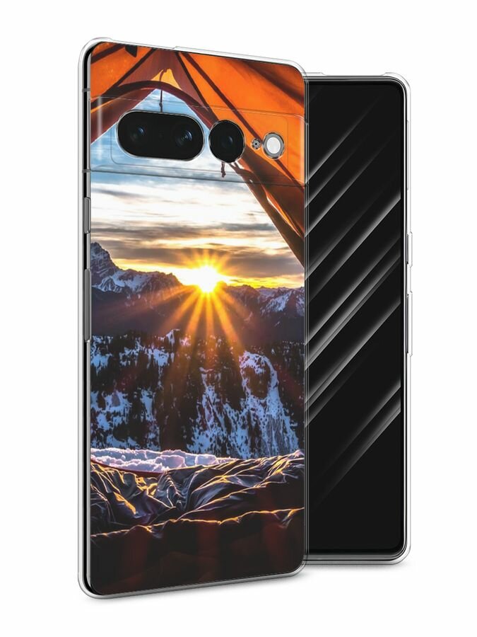 Чехол на Google Pixel 7 Pro / Гугл Пиксель 7 Про с принтом "Горы 7"